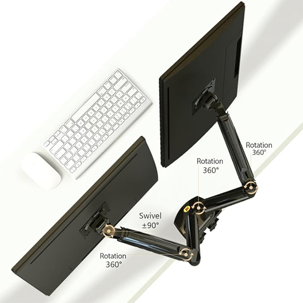 NB North Bayou F160 17"-27" Desk Mount Stand Computer Dual Monitor Arm