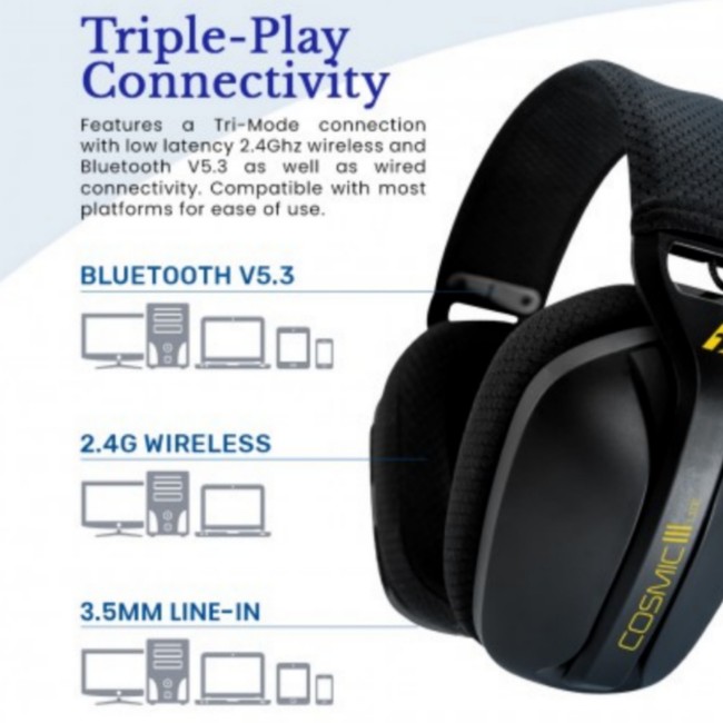 Armaggeddon Cosmic III Lite Bluetooth Wireless 2.4G Gaming Headset